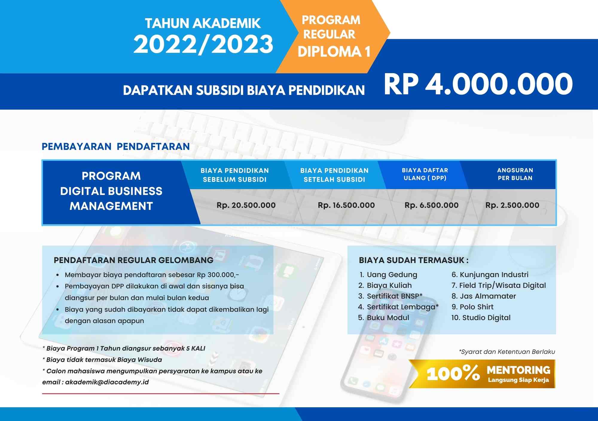 Biaya Pendidikan - Kampus Bisnis Digital dan Teknologi Terbaik di Bali